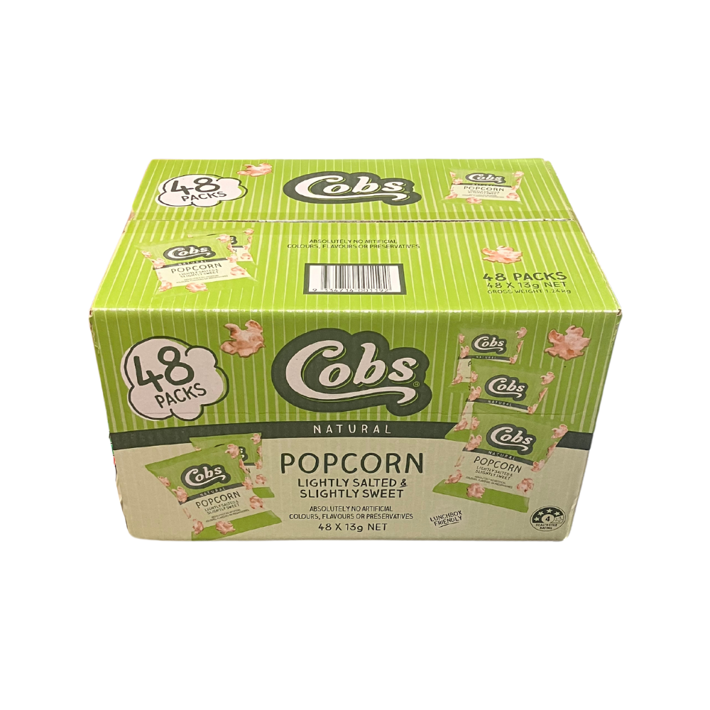 Cobs Popcorn Lightly Salted Slightly Sweet 48 x 13g – Solly's Online ...