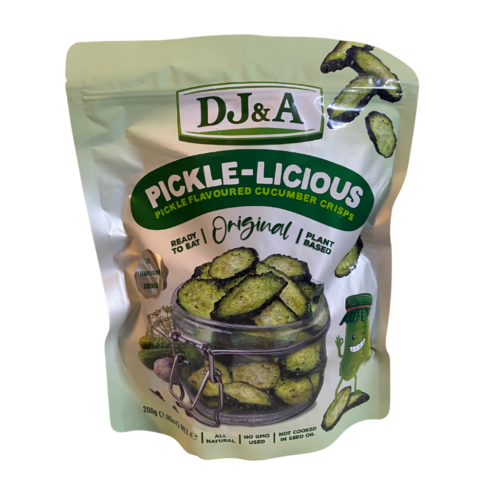 DJ&A Pickle-Licious Pickle Flavoured Crisps 200g – Solly's Online Grocery
