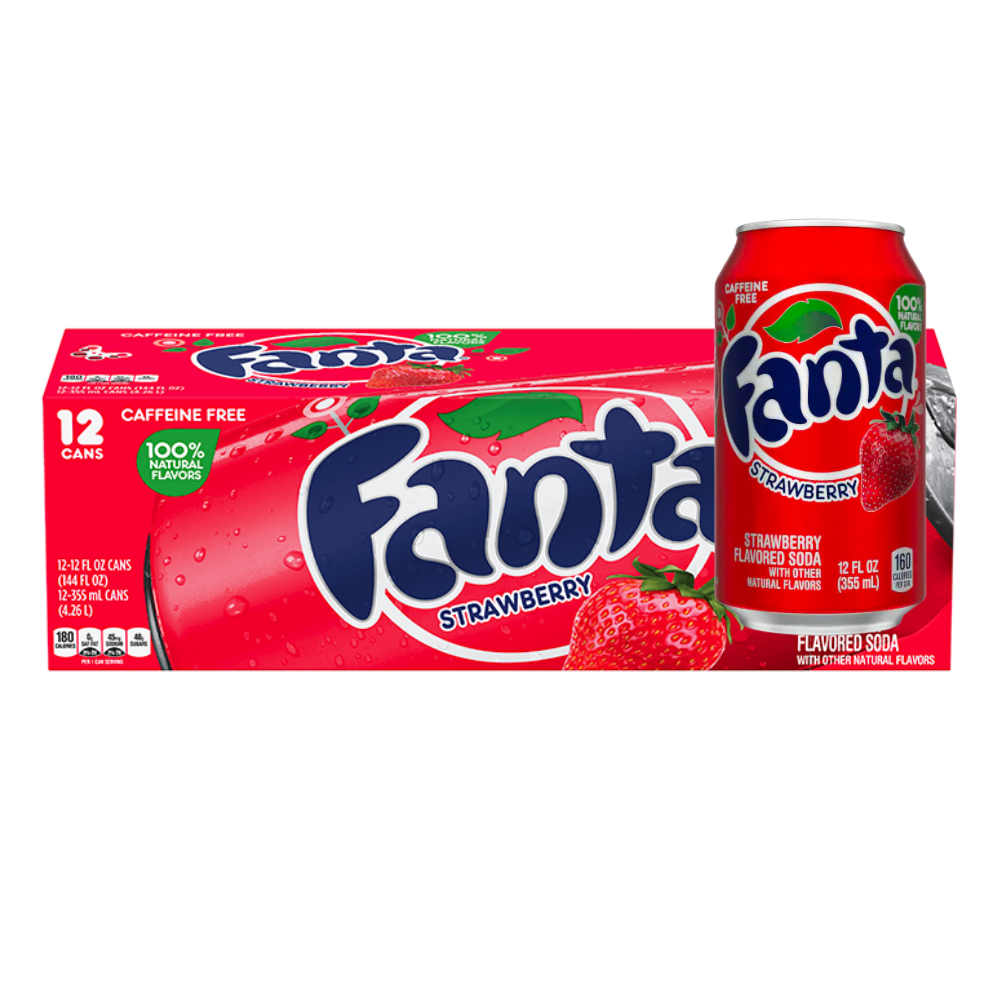 Fanta Strawberry Soda Cans 355ml 12 Pack – Solly's Online Grocery