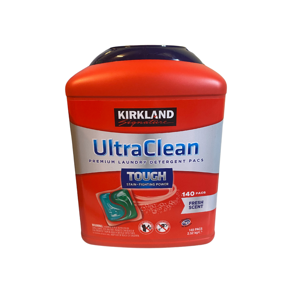 Kirkland Ultra Clean Tough Laundry Detergent Pacs 140 Pacs 2.52kg ...