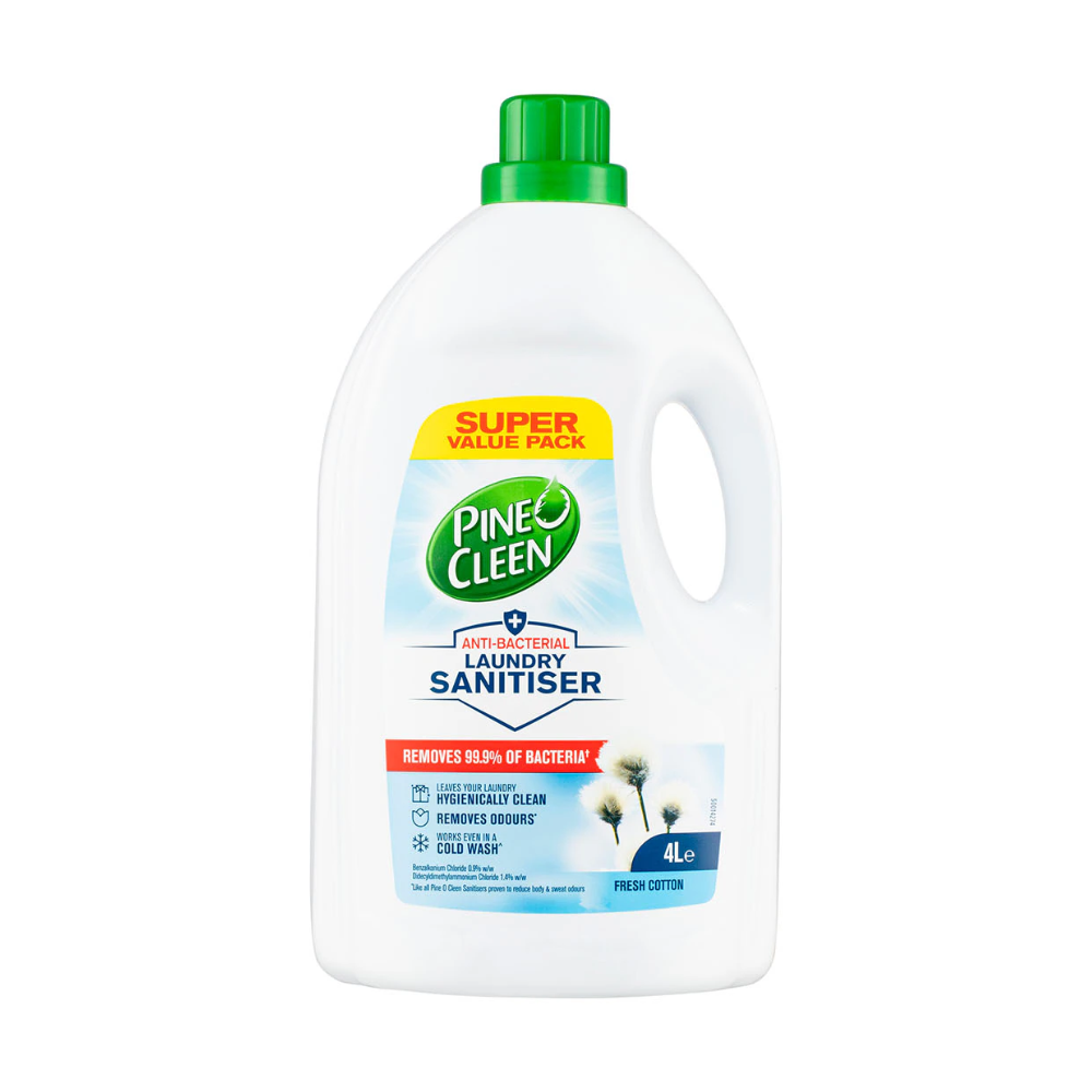Pine O Cleen Antibacterial Laundry Sanitiser Fresh Cotton 4L – Solly's ...