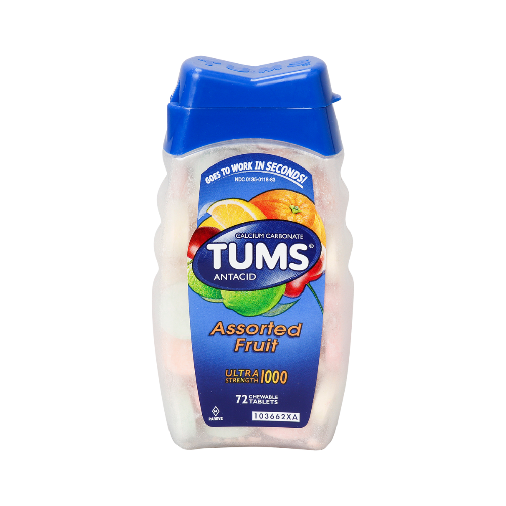 Tums Assorted Fruit 72 Chewable Tablets Ultra Strength 1000 – Solly's ...