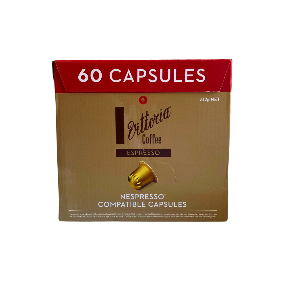 Vittoria Espresso Coffee Pods Nespresso Compatible Capsules 60 pack ...